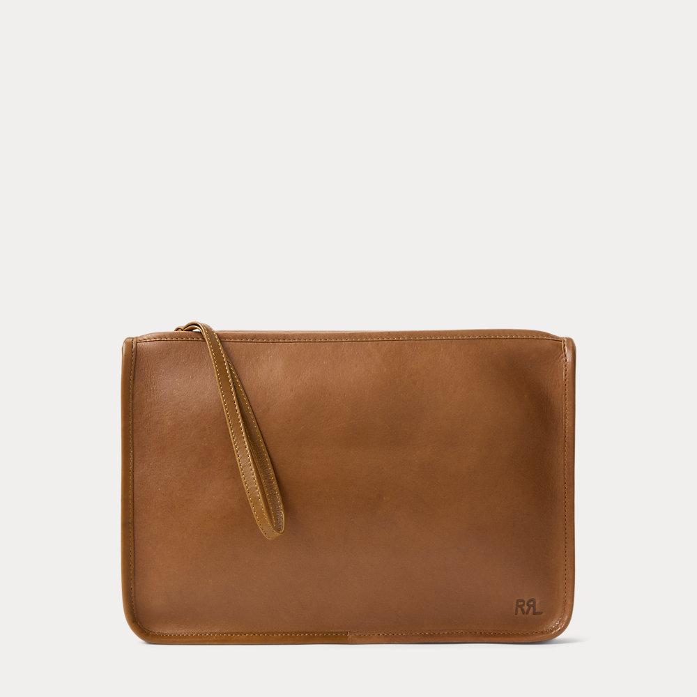 RALPH LAUREN RRL Leather Pouch in Brown | endource