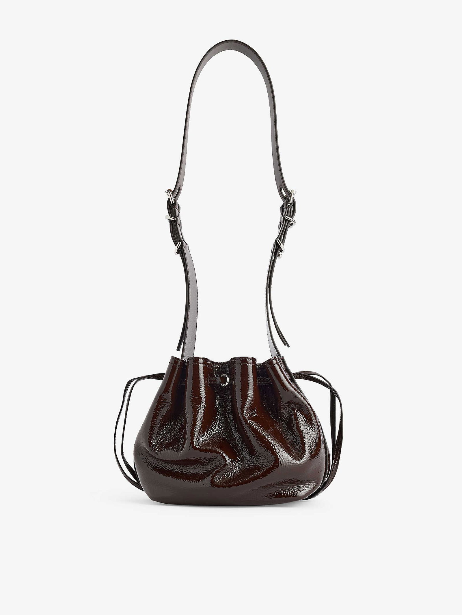 GIVENCHY Pumpkin Small Leather Shoulder Bag in EBONY BROWN | endource