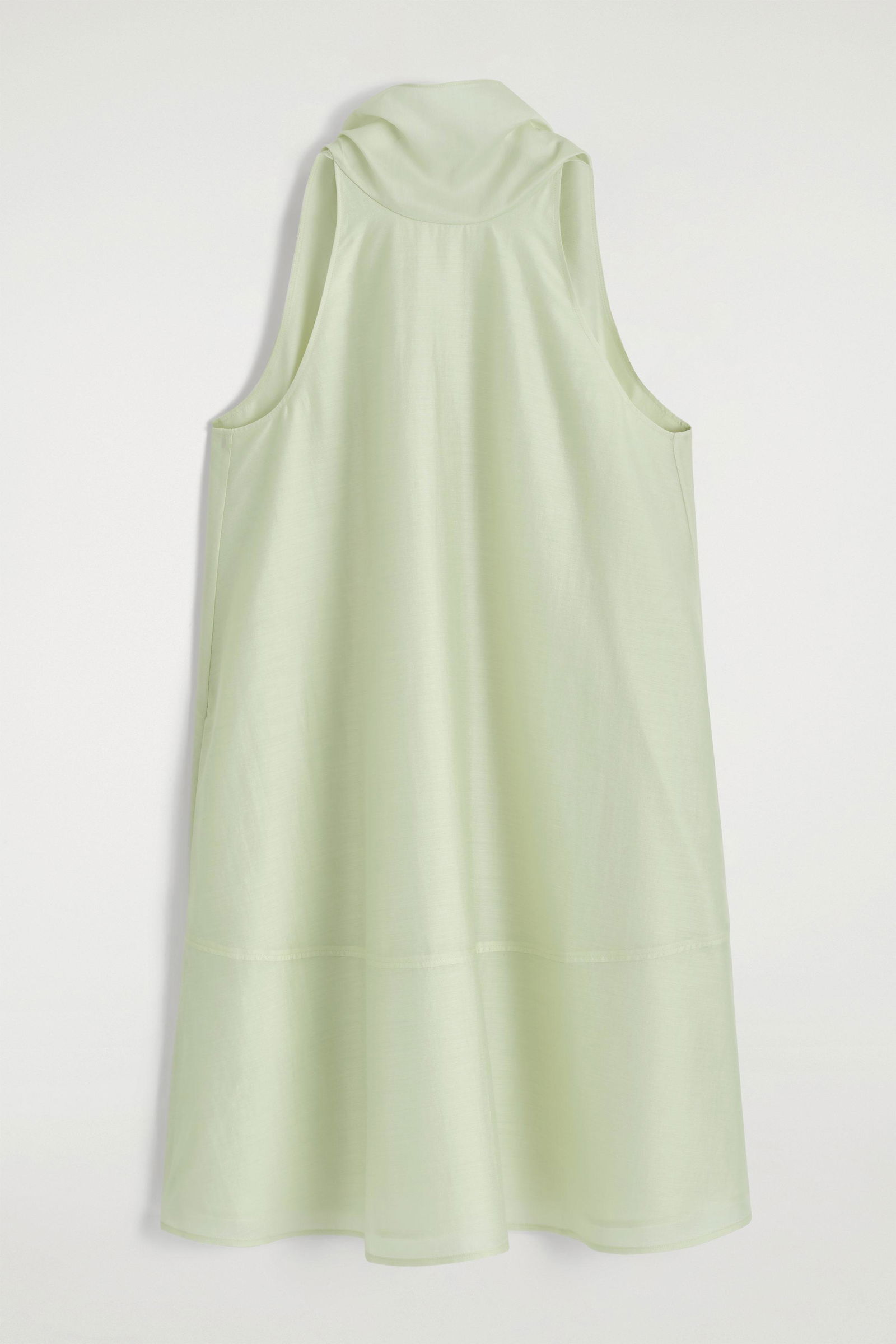 COS Fluid Halterneck Mini Dress in LIGHT GREEN | endource