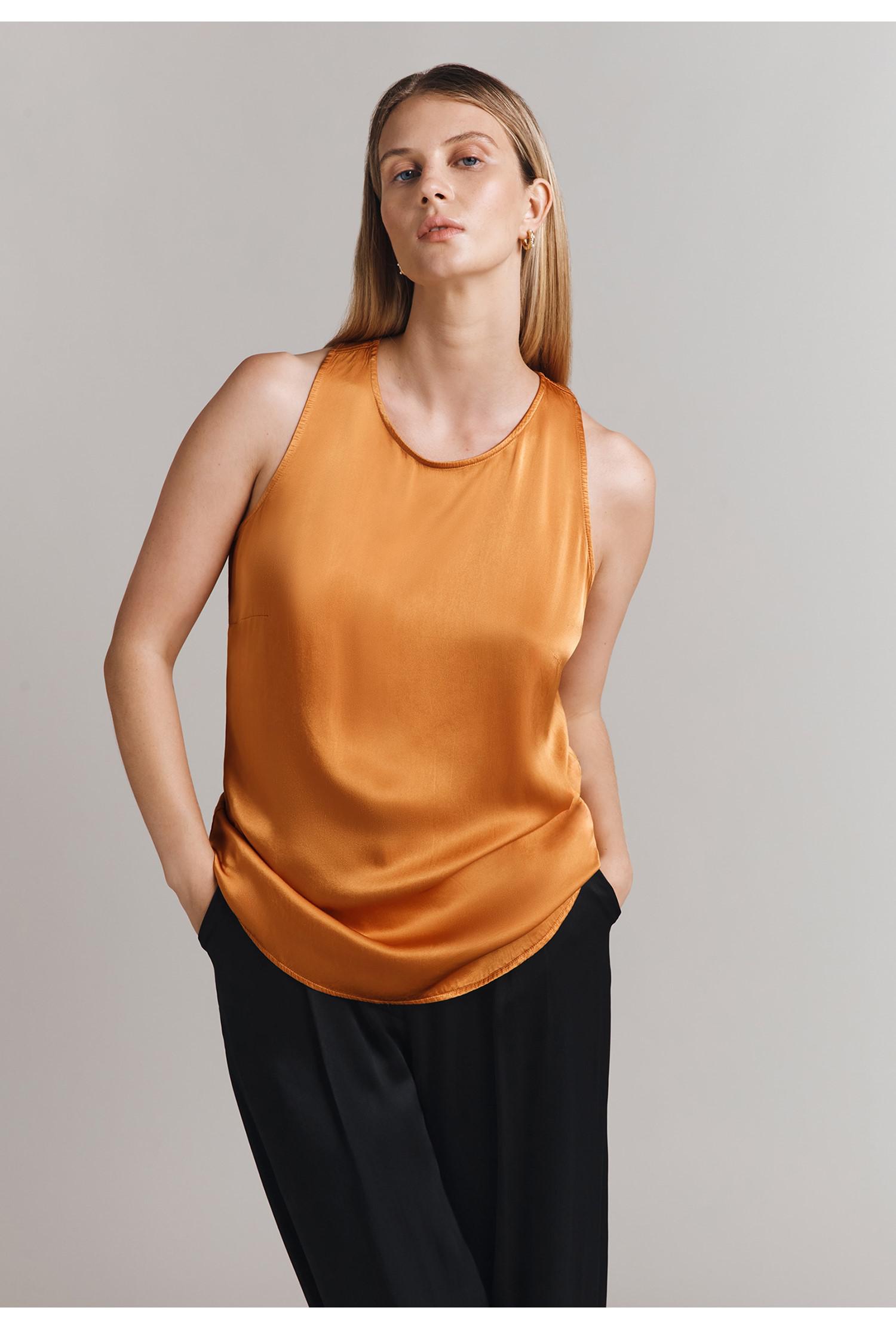 GHOST Kate Satin Sleeveless Top | endource