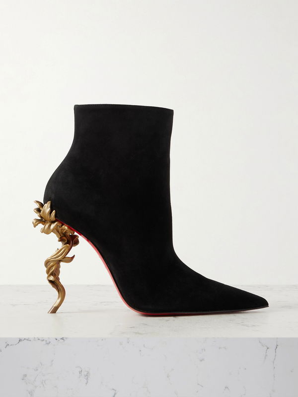CHRISTIAN LOUBOUTIN Belle 100 Suede Ankle Boots | endource