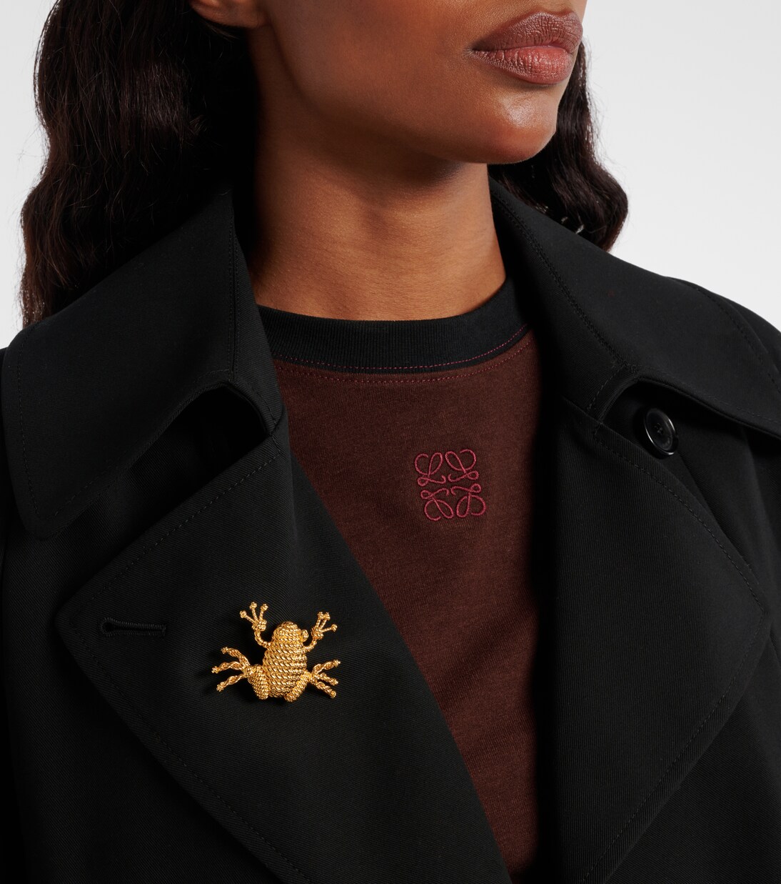 LOEWE Braided Gold-plated Brooch | endource