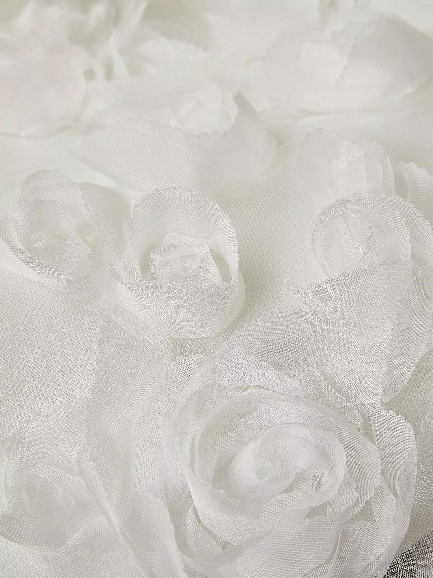 Monsoon Kids' Eloise Rose Embellished Dress, Ivory | endource