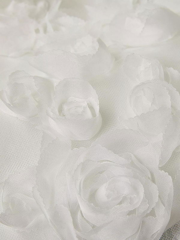 Monsoon Kids' Eloise Rose Embellished Dress, Ivory | endource