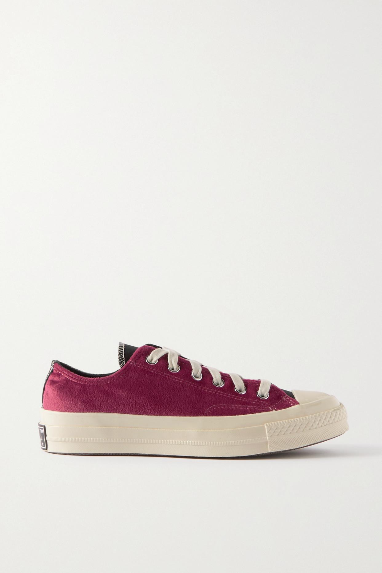 CONVERSE Beyond Retro Chuck 70 Two-Tone Velvet Sneakers in Red | endource