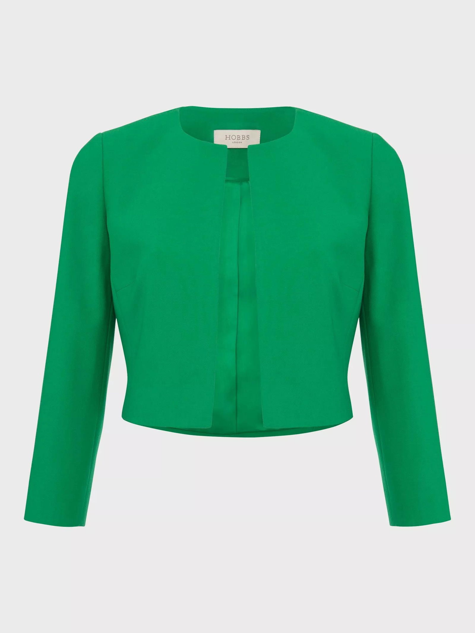 HOBBS Elize Cropped Boxy Jacket in Cilantro Green | endource