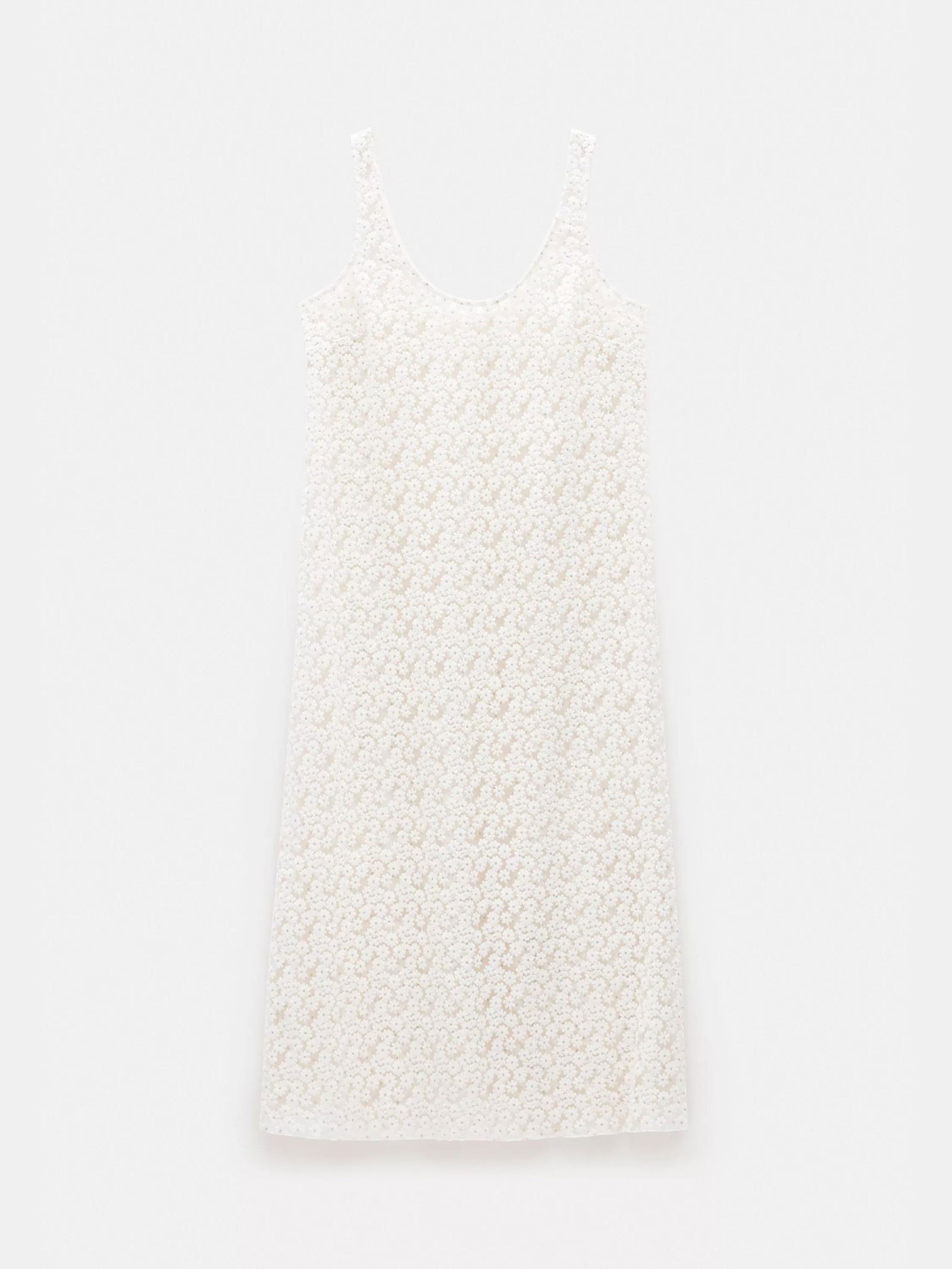 HUSH Floral Embroidered Sleeveless Midi Dress | endource
