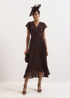 PHASE EIGHT Petite Louisa Pin Spot Wrap Dress | endource