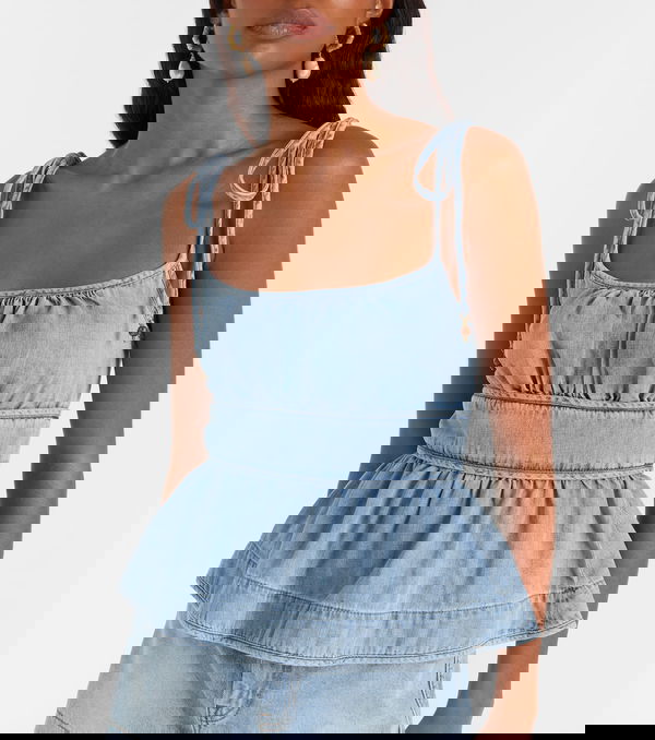 ZIMMERMANN Wanderlust Denim Top | endource