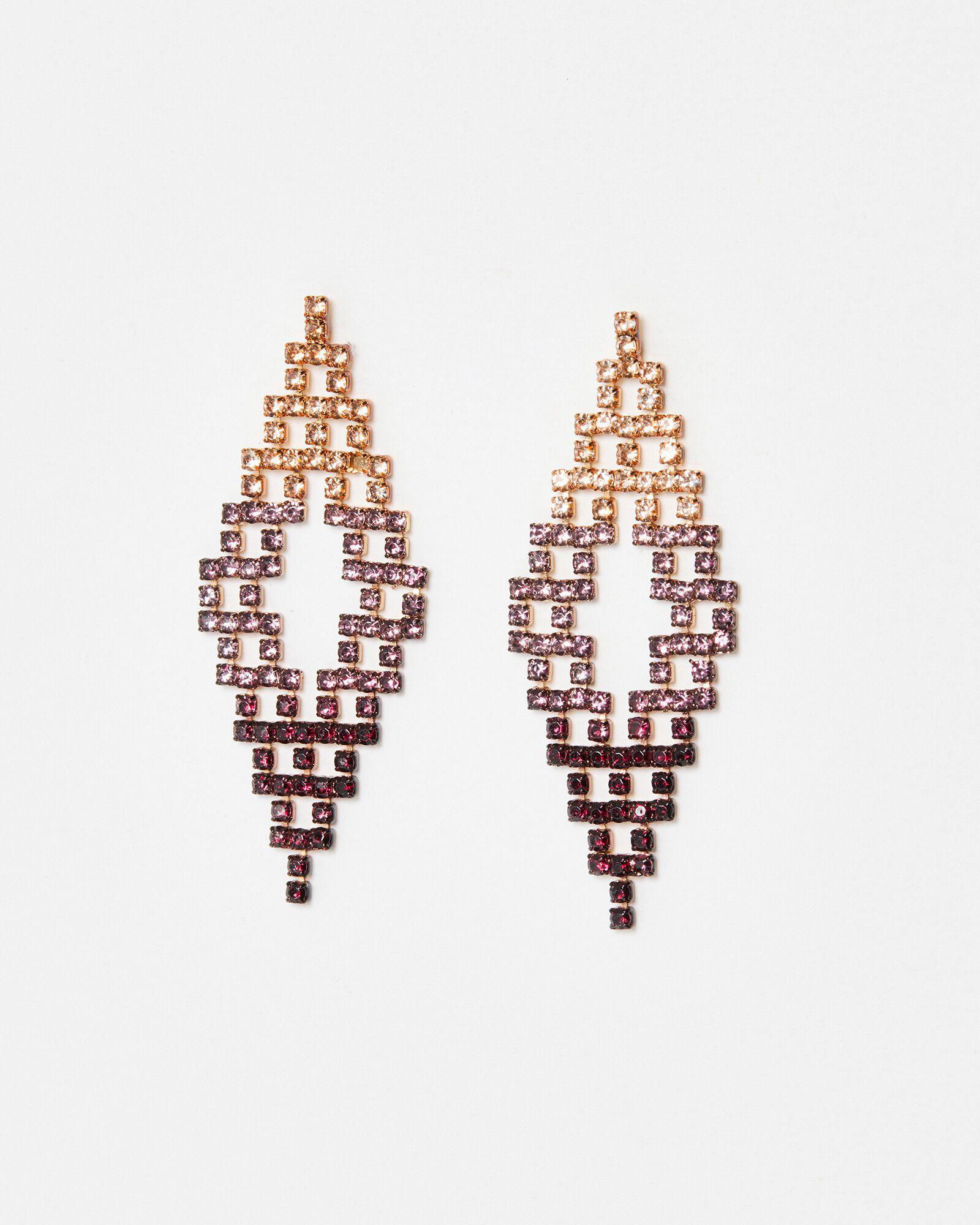 OLIVER BONAS Zosia Tiered Diamond Ombre Stud Earrings | endource