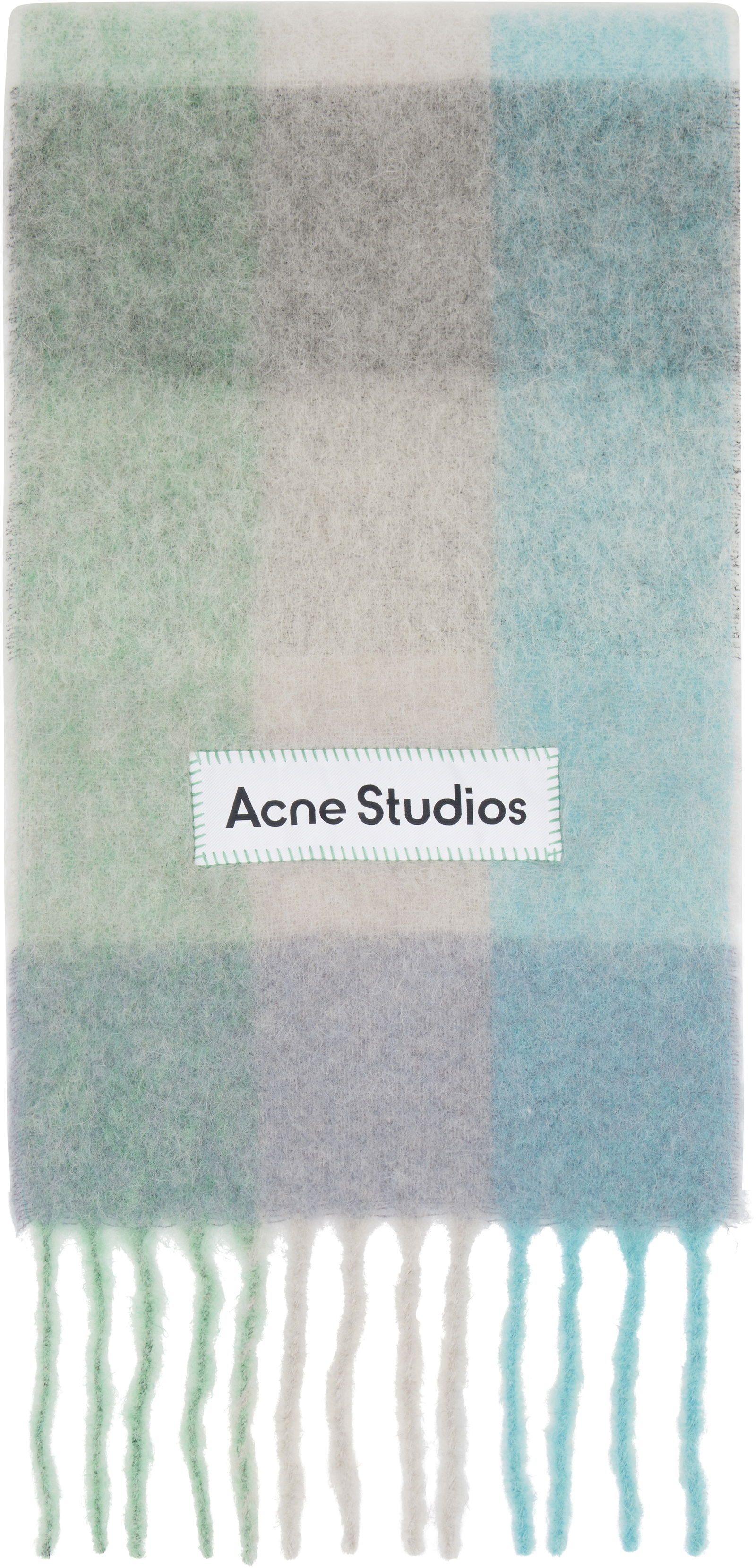 ACNE STUDIOS Check Fringe Scarf | endource