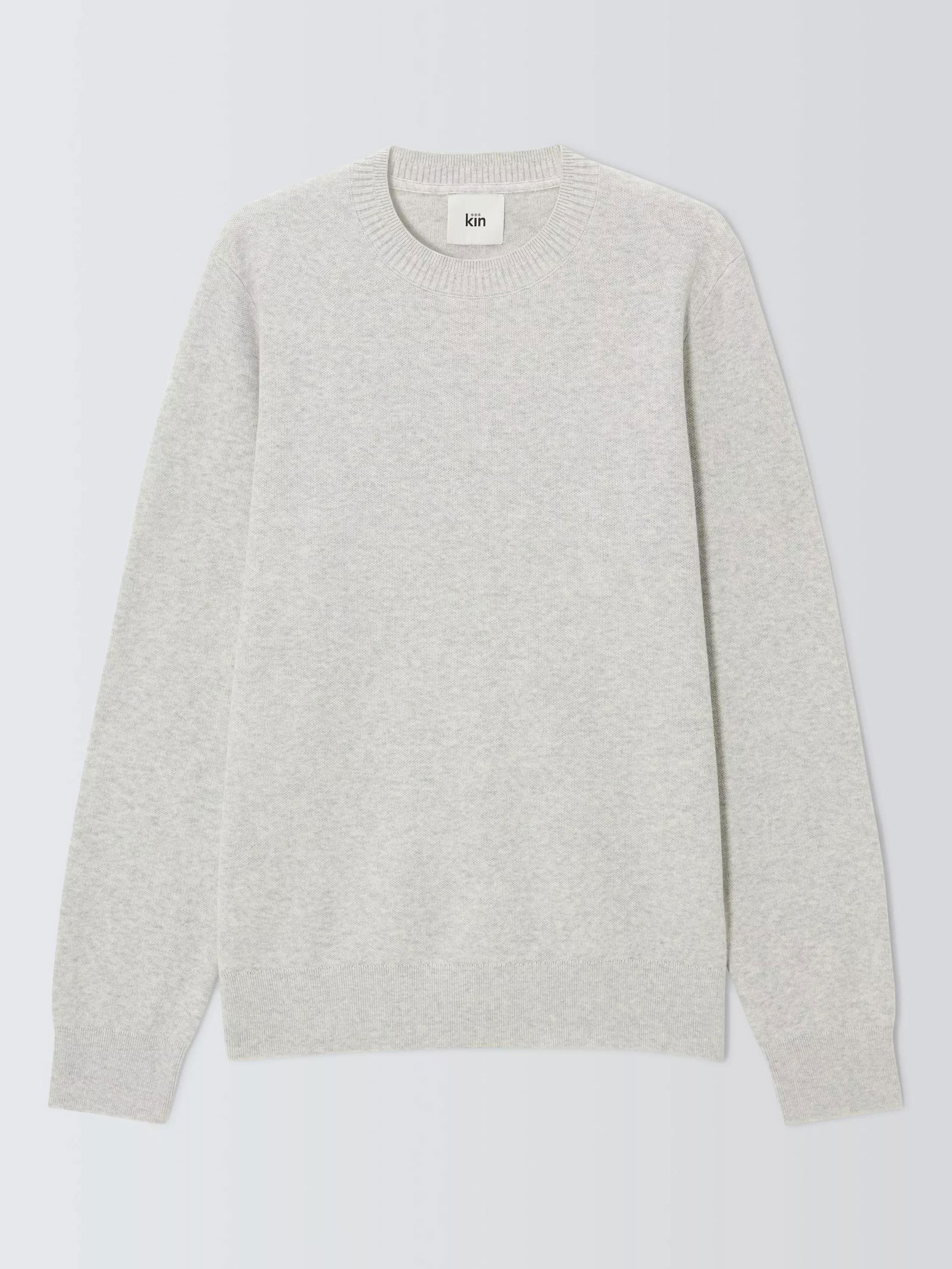 KIN Bird's Eye Cotton Knit Crew Neck Jumper | endource