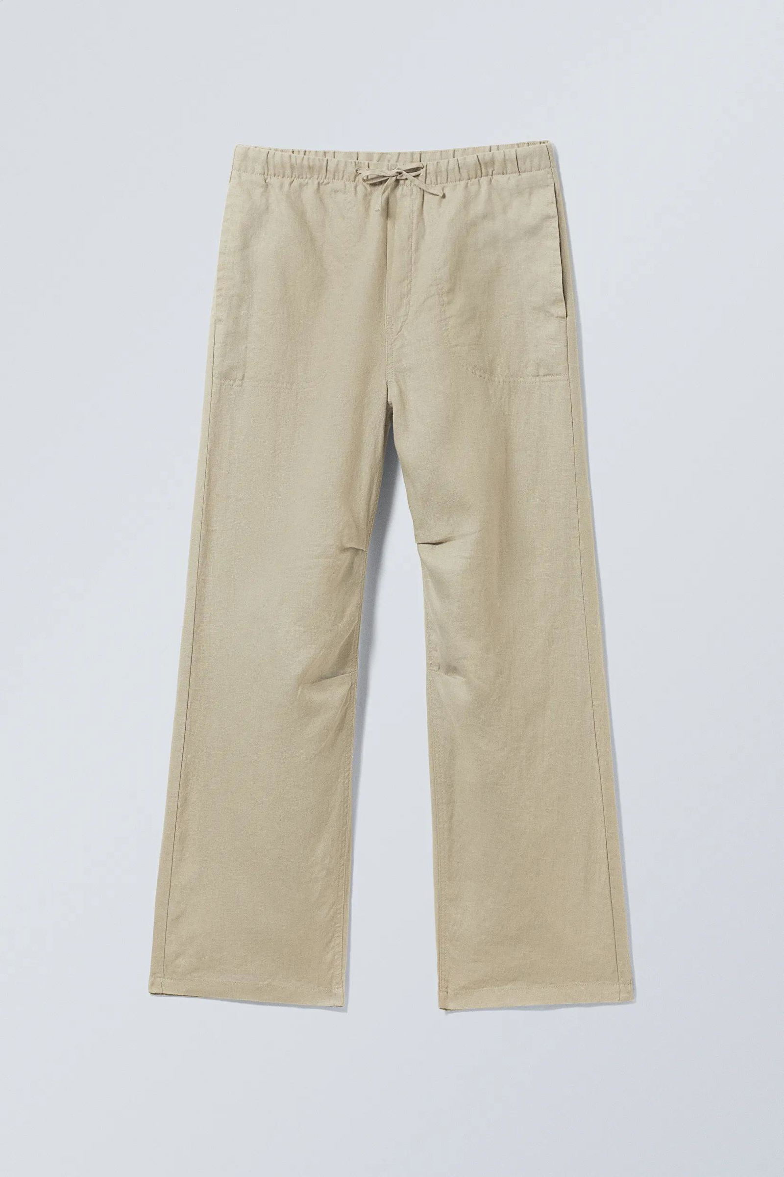 WEEKDAY Relaxed Linen Trousers in Ecru | Endource