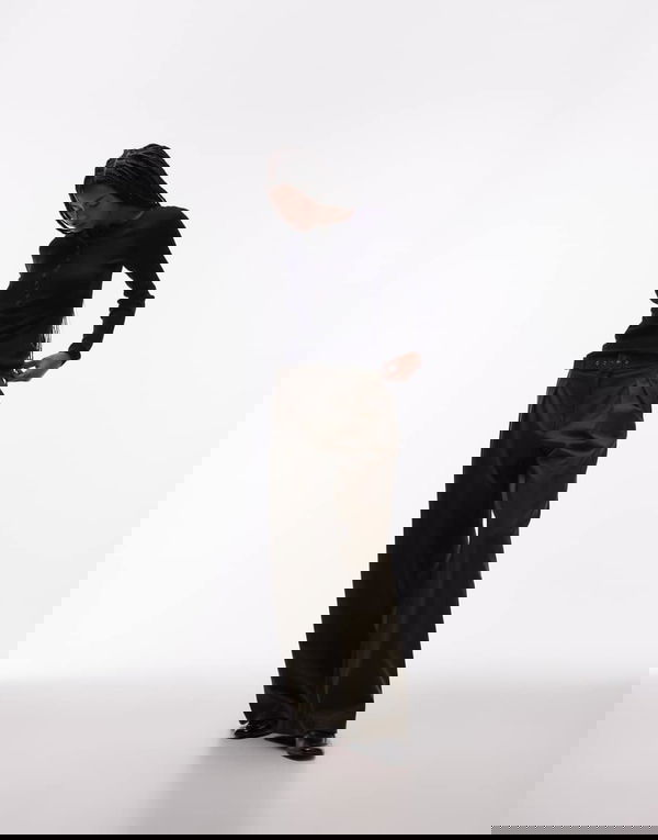 & OTHER STORIES Pure Wool Ribbed Knitted Henley Top In Navy | endource