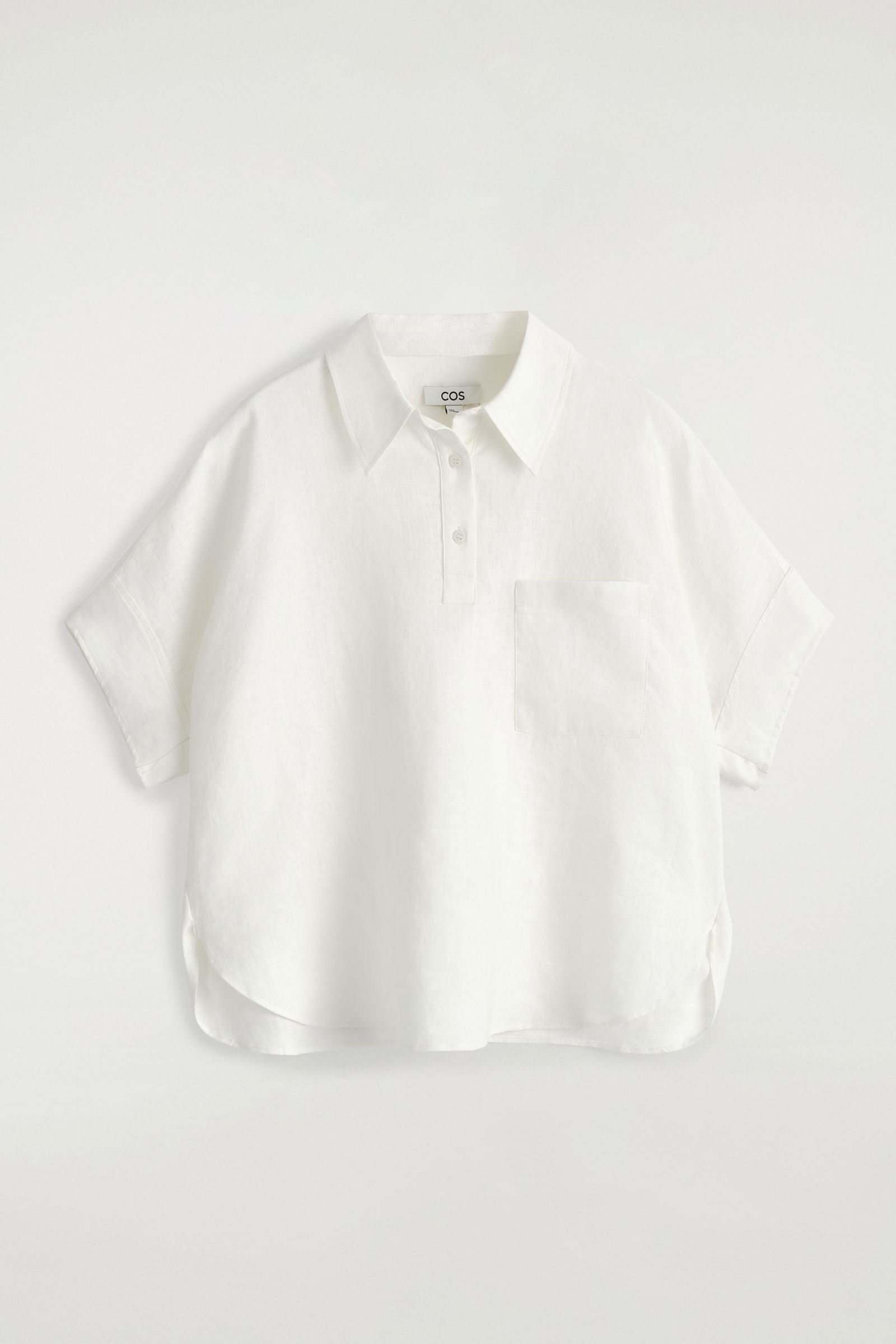 COS Linen Half-Placket Shirt | endource