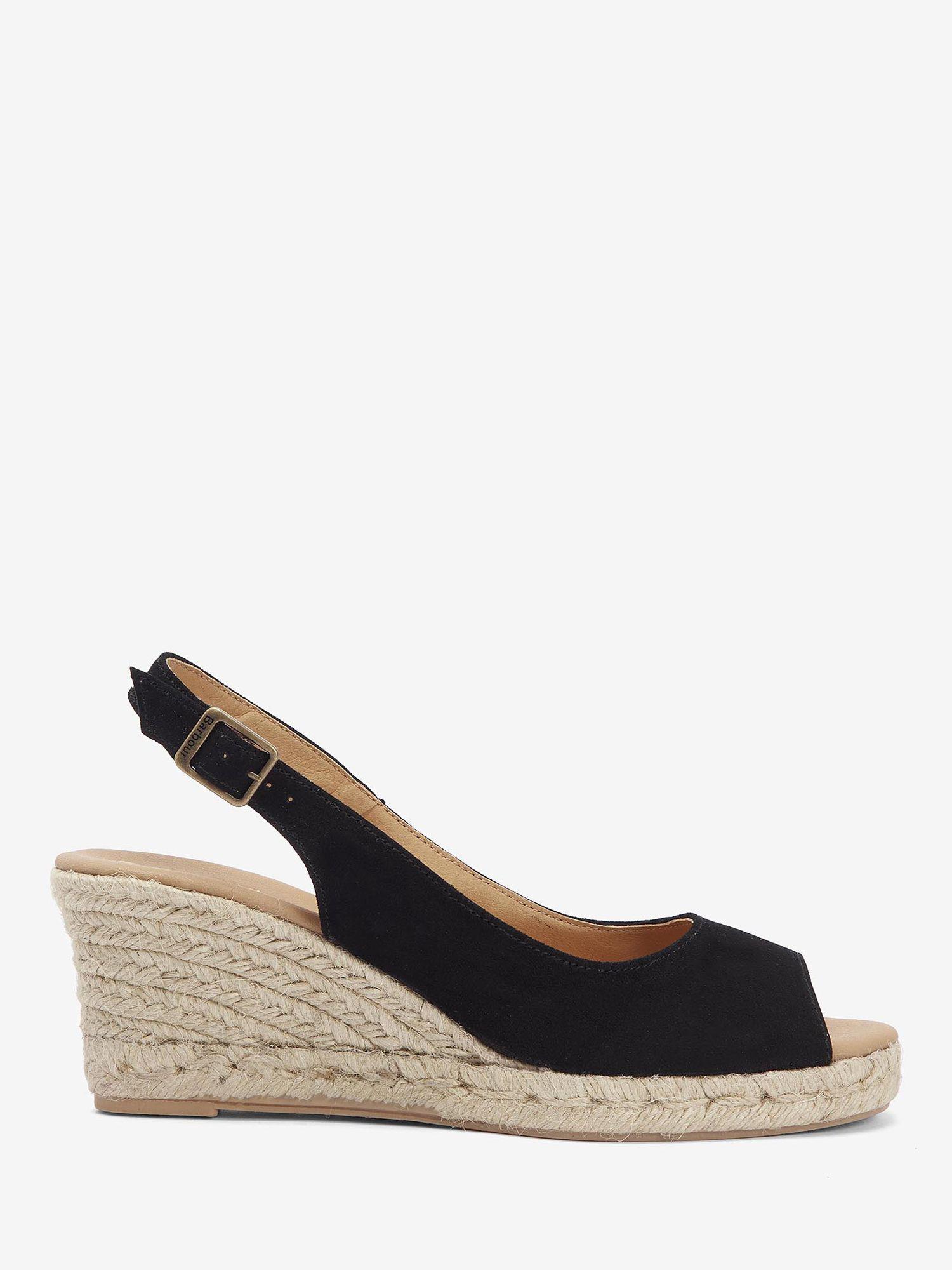 BARBOUR Glamis Suede Wedge Heel Espadrilles | endource