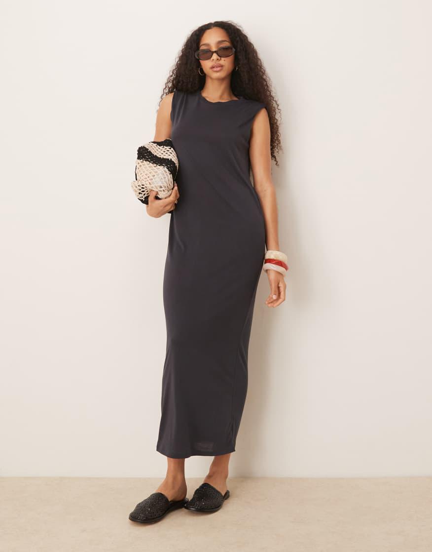 MANGO Round Neck Straight Fit Dress | endource