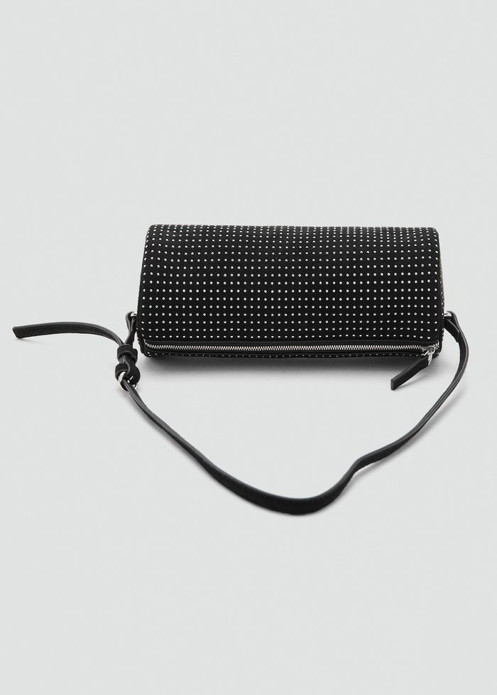 MANGO Oval Studded Shoulder Bag | endource