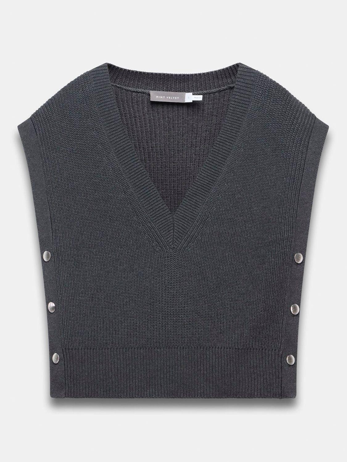 MINT VELVET Button Tabard Top in Grey | endource