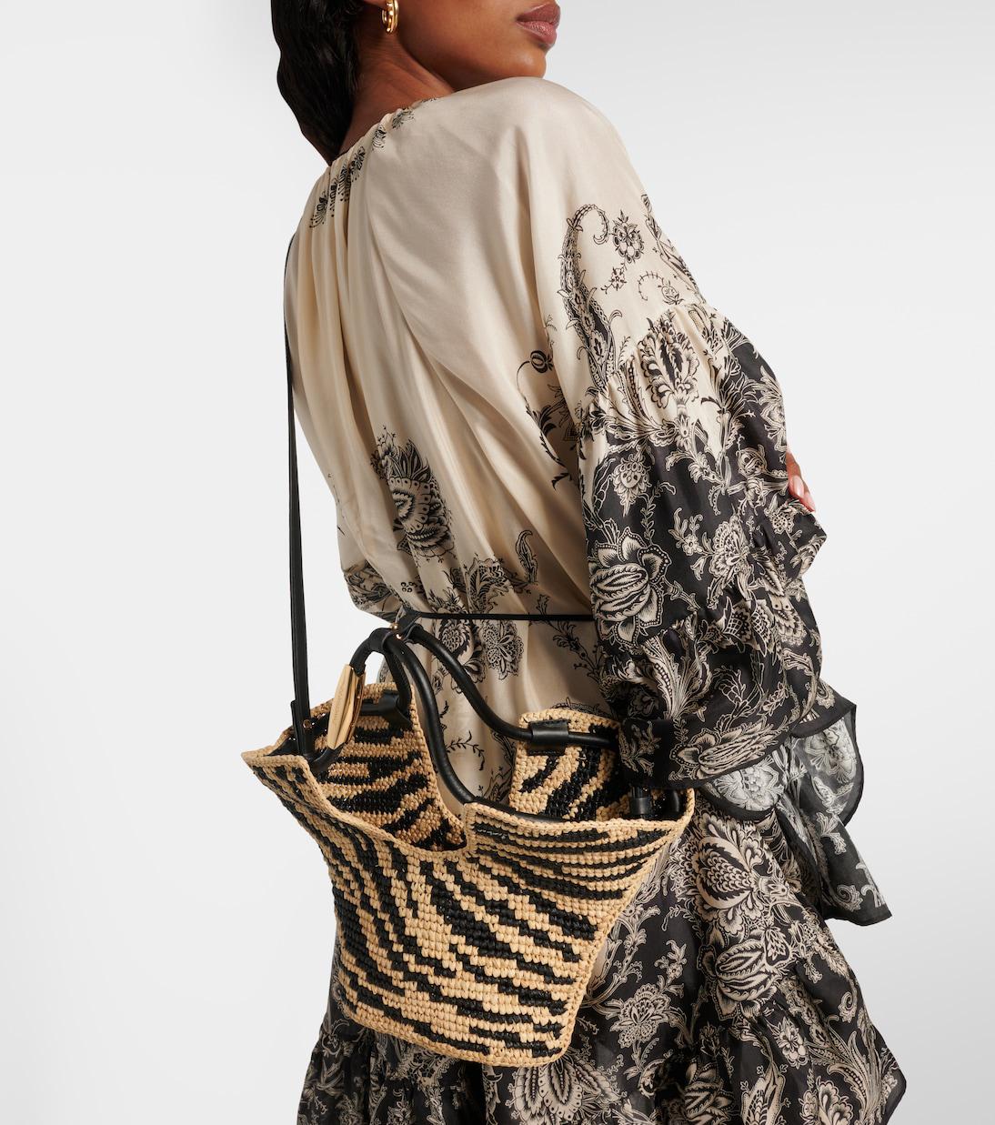 ZIMMERMANN Goldentime Raffia Tote Bag | endource