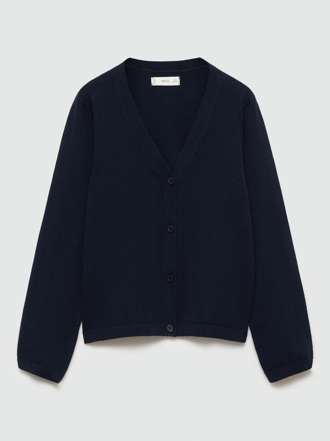 MANGO Kids' Nicky V-Neck Cardigan in Navy | endource