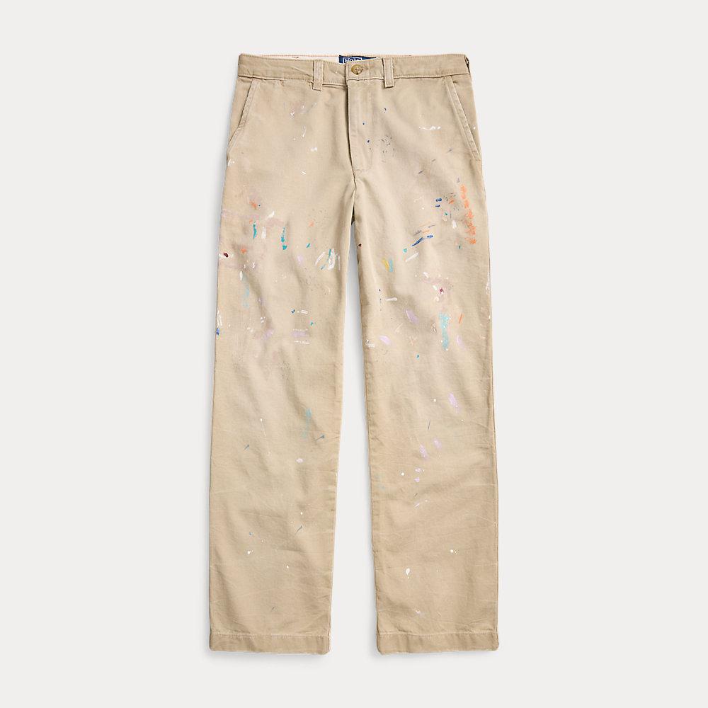 RALPH LAUREN Salinger Straight Fit Painted Chino Pant in Brown | endource