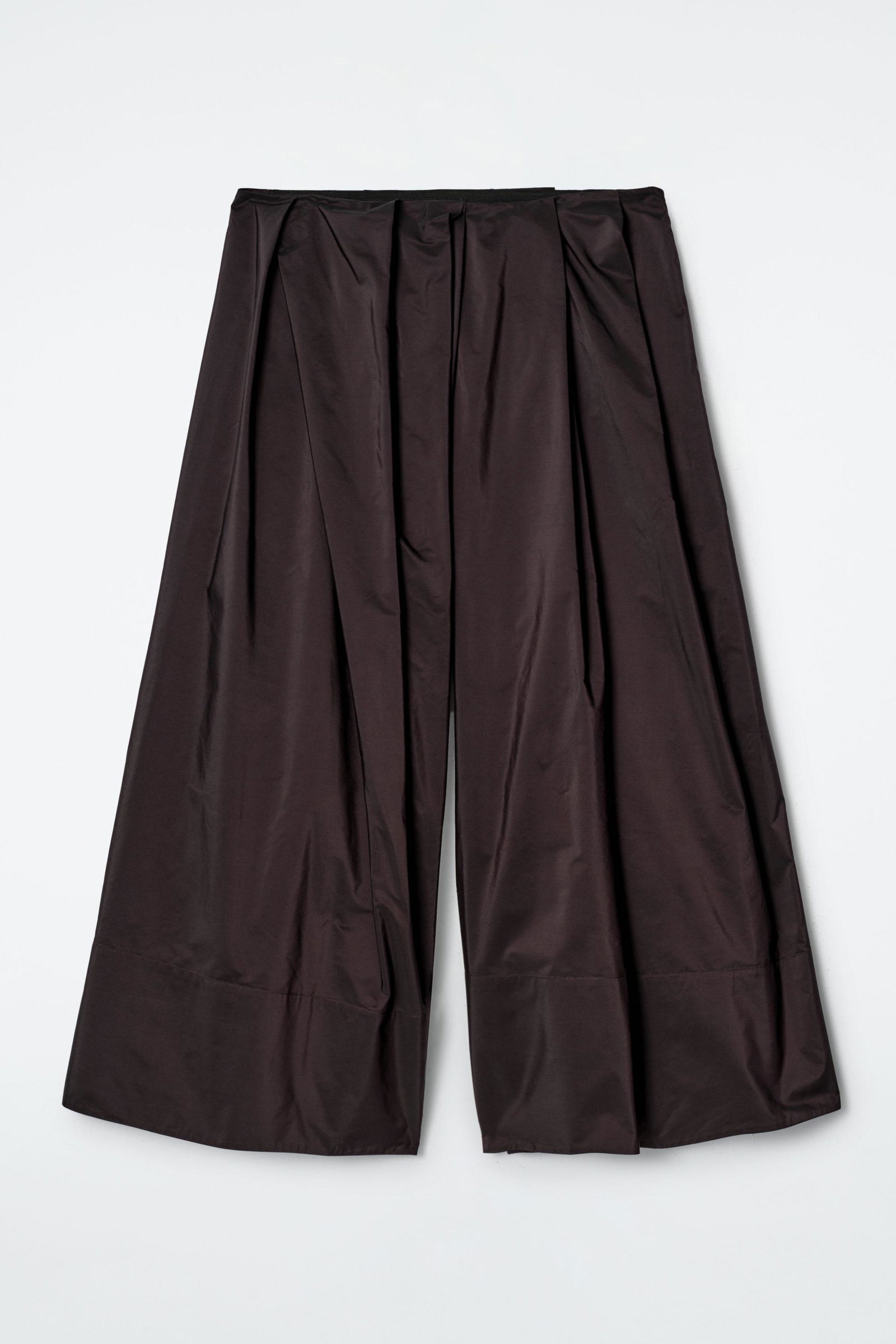 COS Voluminous Pleated Culottes in BROWN | endource