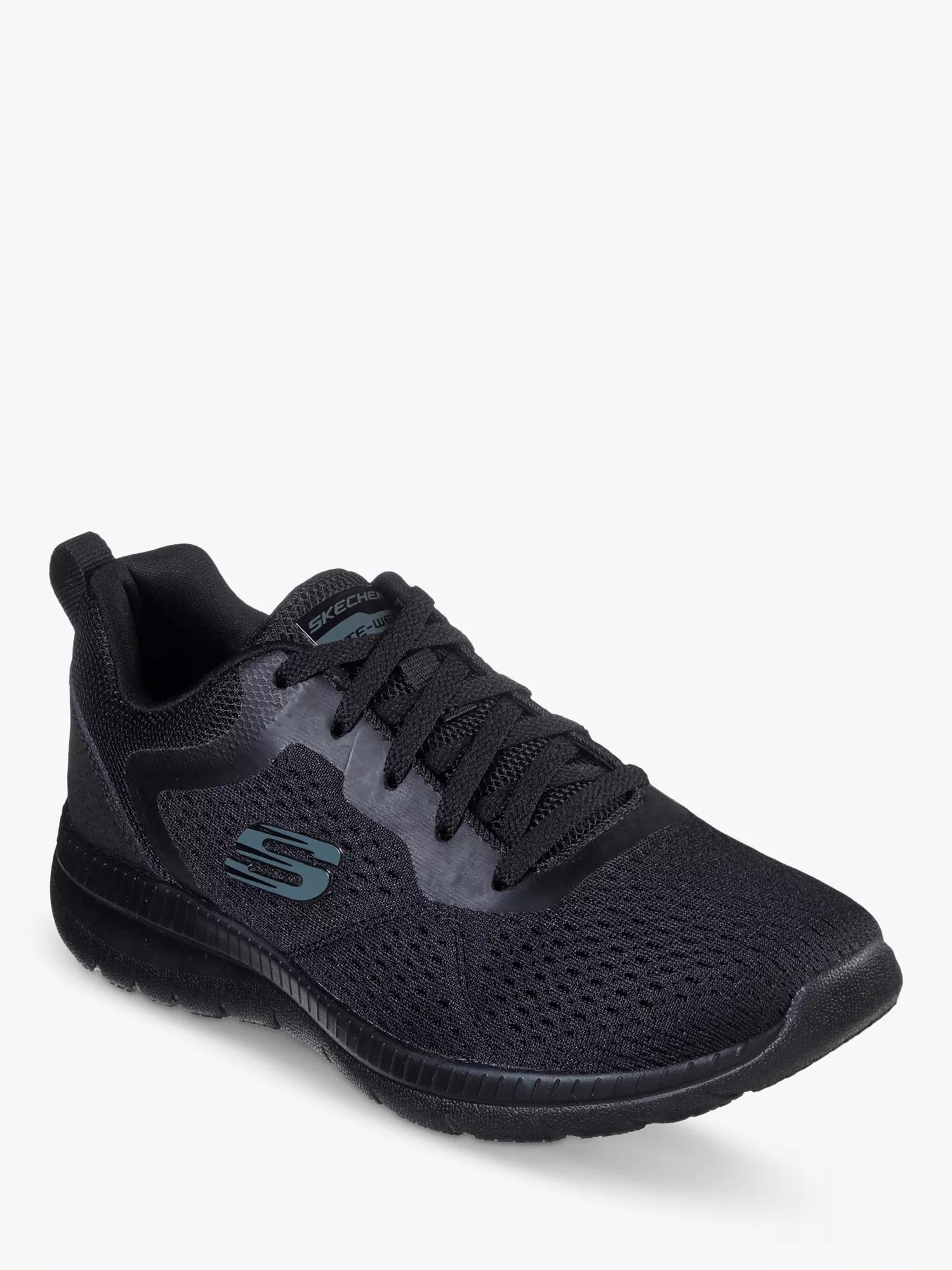 SKECHERS Bountiful Quick Path Lace Up Trainers in Black | endource