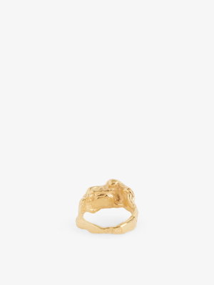 SIMUERO Ola Brown 18ct Gold Vermeil And Smoky Quartz Ring | endource