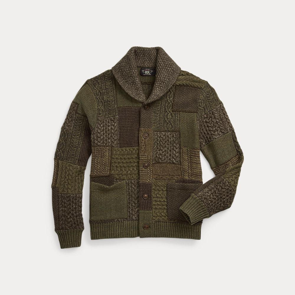 RALPH LAUREN RRL Patchwork Wool-Blend Shawl Cardigan | endource