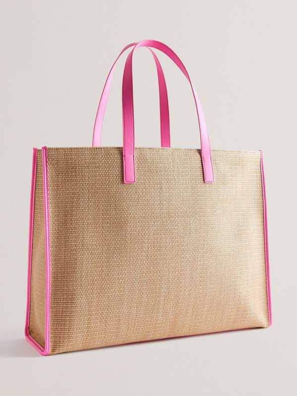 TED BAKER Pallmer Faux Raffia Large Icon Bag | endource