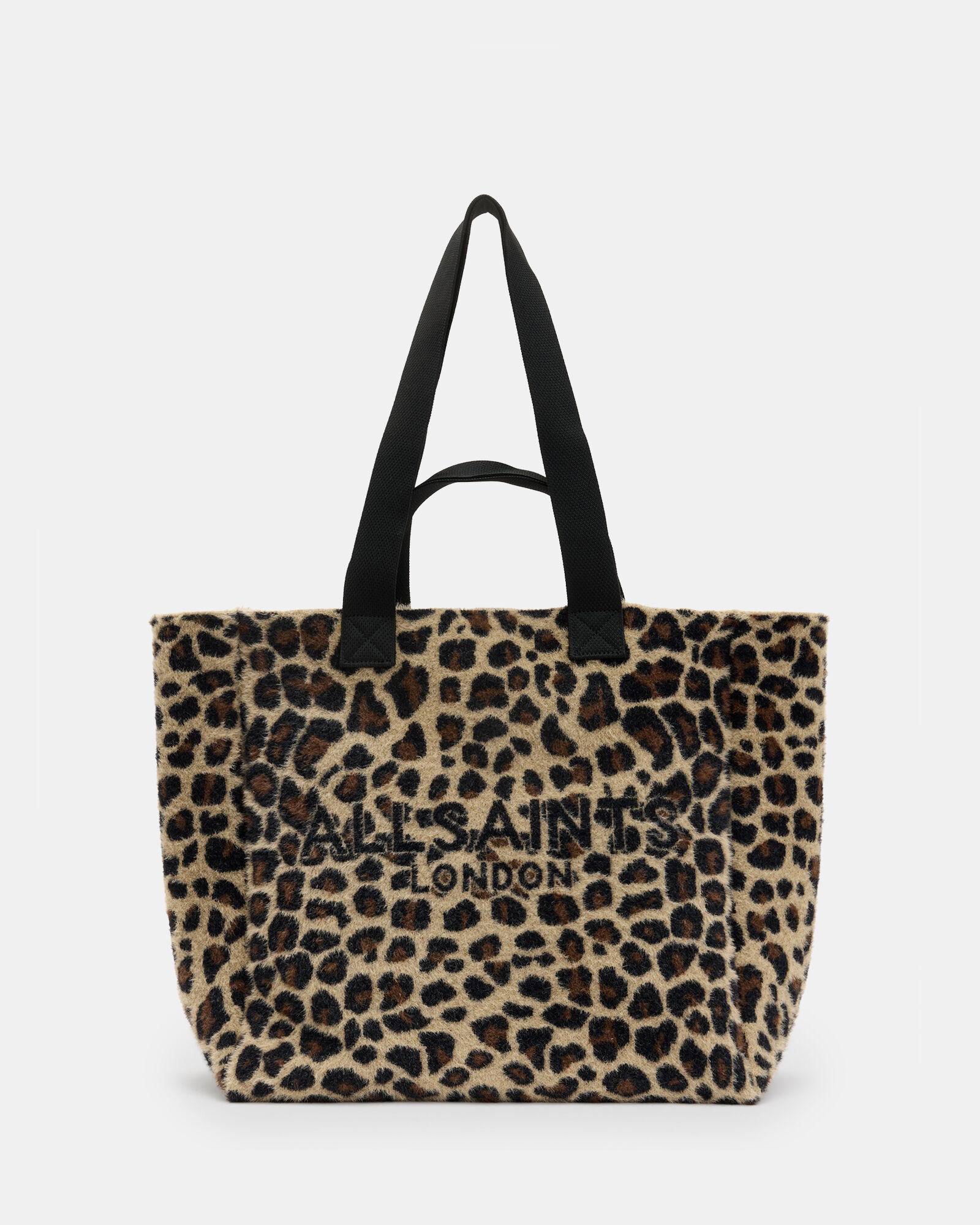 ALLSAINTS Izzy Leopard Print Logo Tote Bag | endource