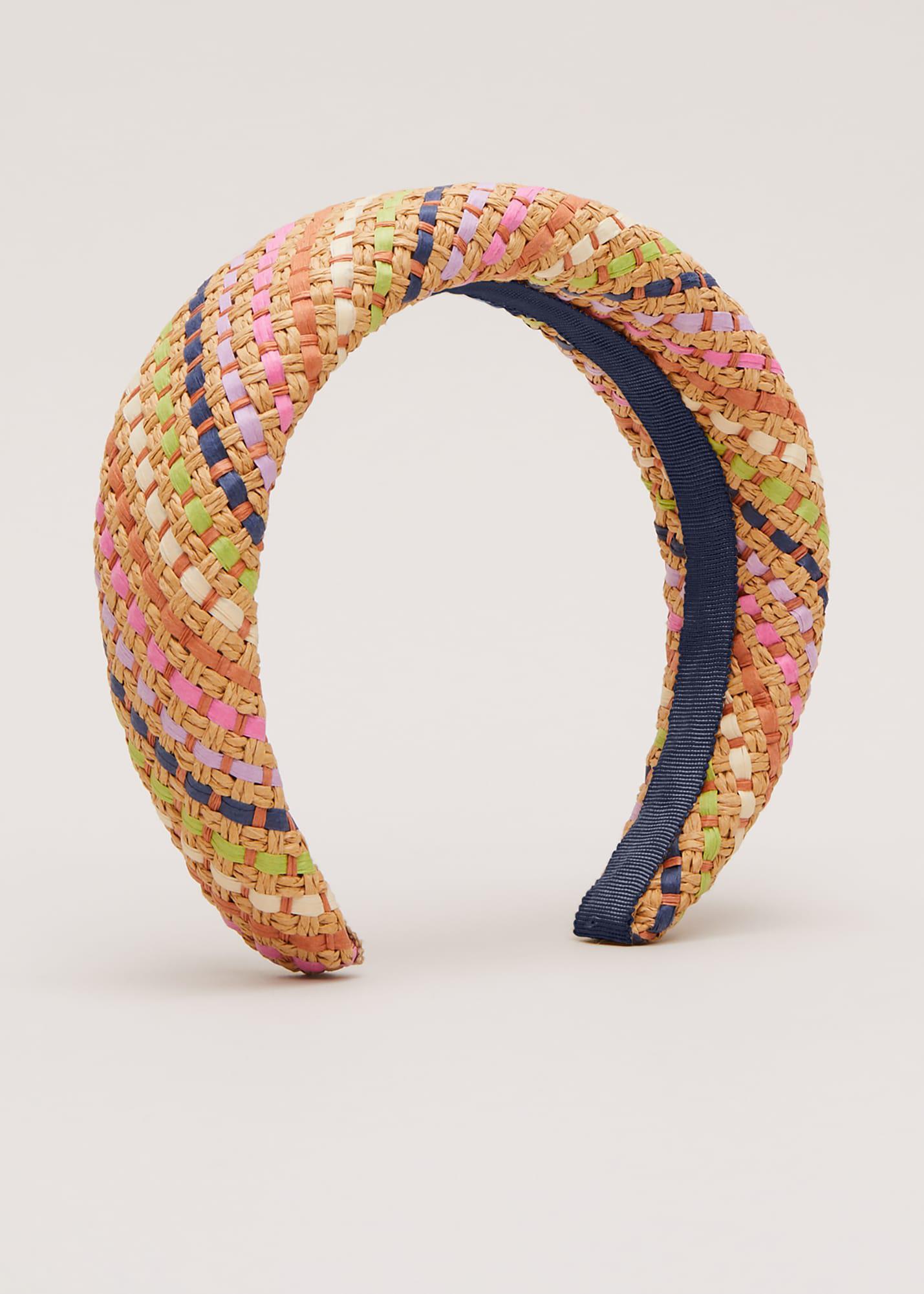 PHASE EIGHT Raffia Headband in Multi-Coloured | endource