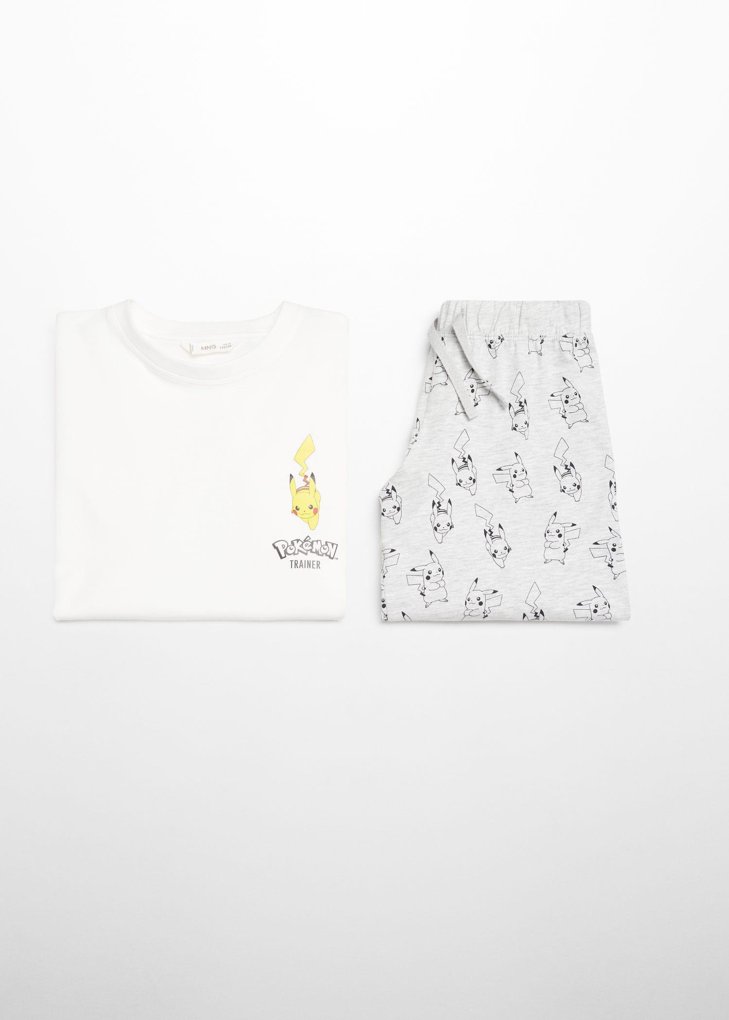 MANGO Pikachu Pokemon Pajamas in Medium Heather Grey | endource