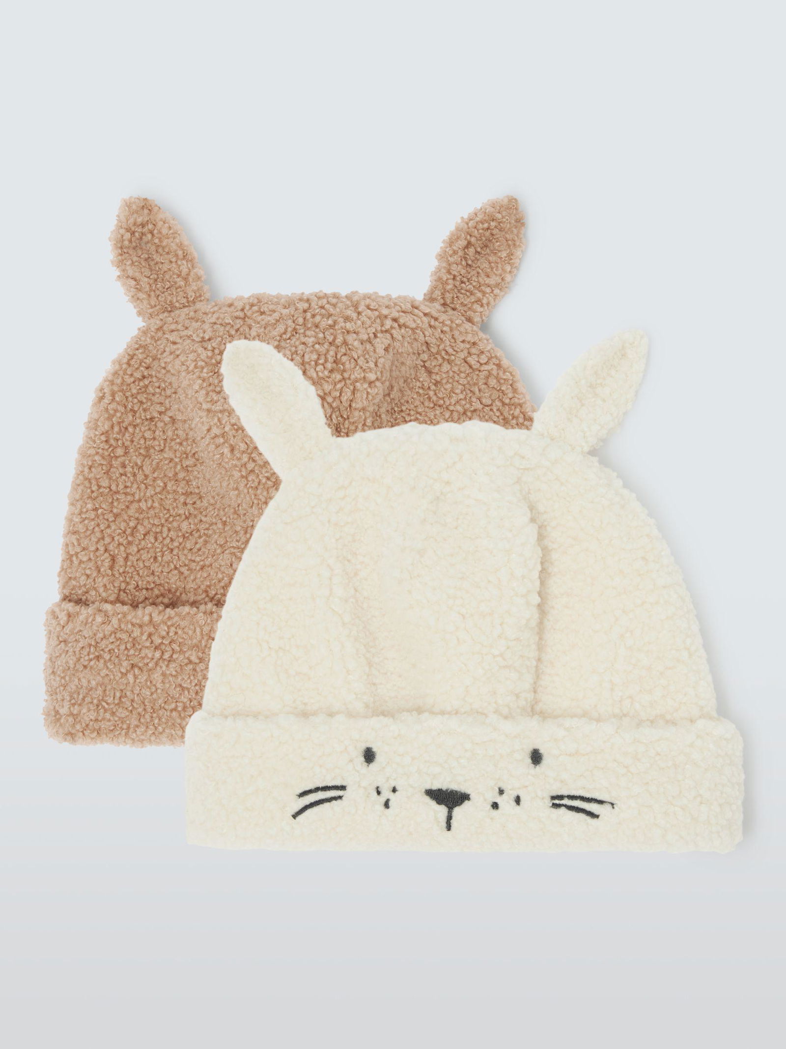 JOHN LEWIS Borg Bunny Hat, Pack Of 2 in Natural | endource