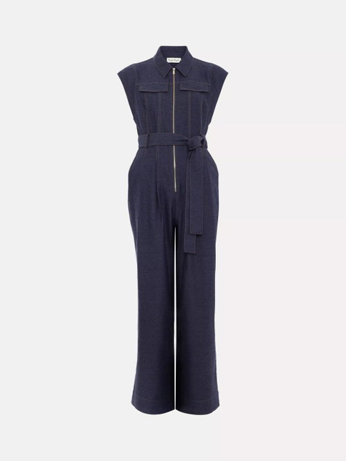 PHASE EIGHT Luiza Wide Leg Denim Jumpsuit | endource