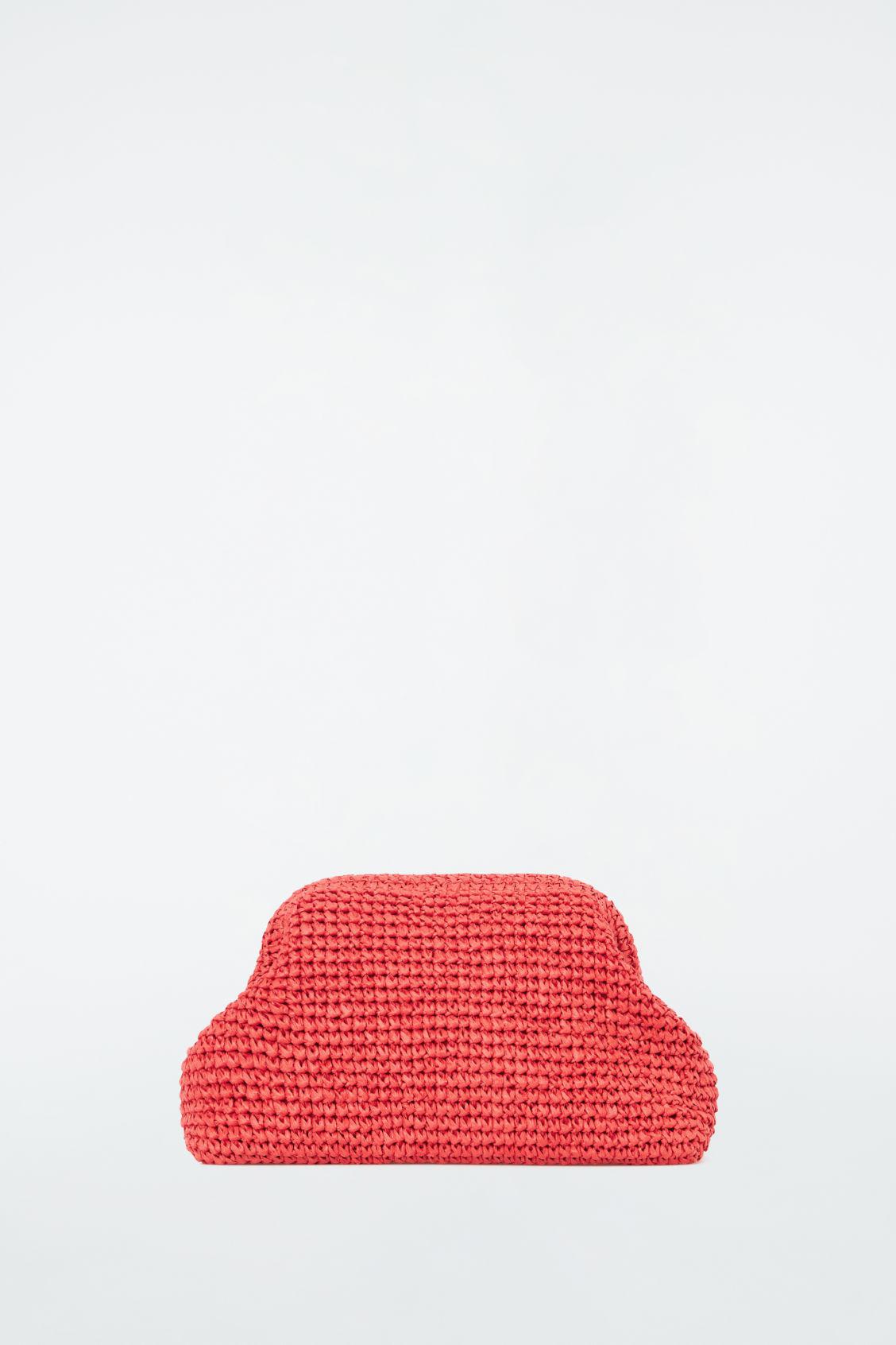 COS Framed Raffia Clutch in RED | endource