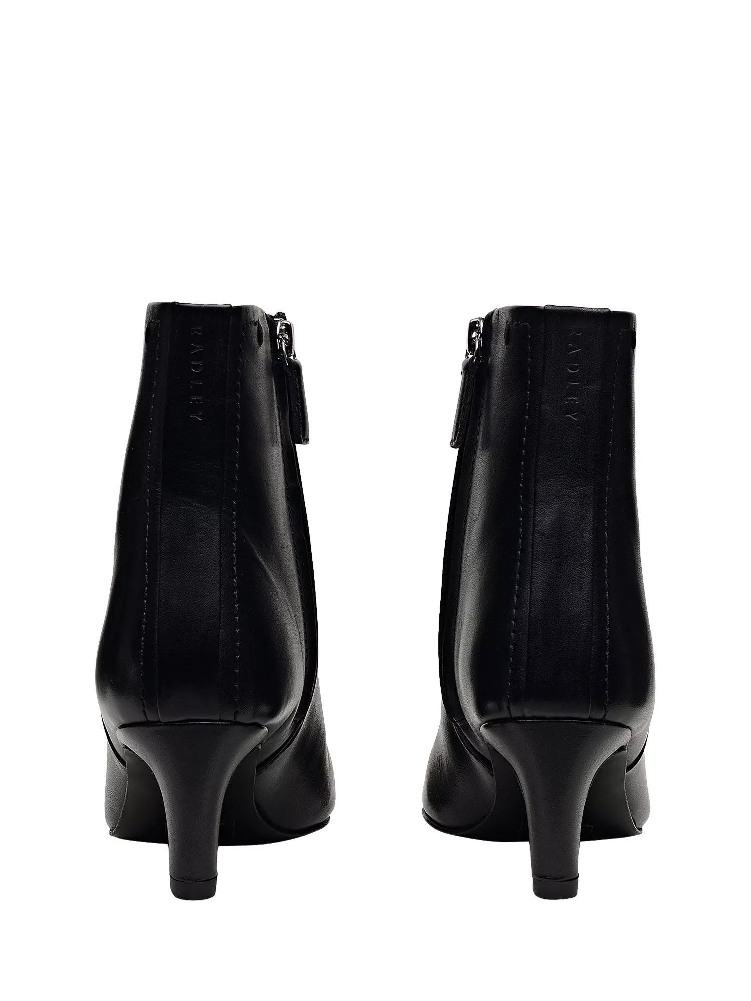 RADLEY Montpellier Parade Leather Clean Curve Heel Boots, Black | endource