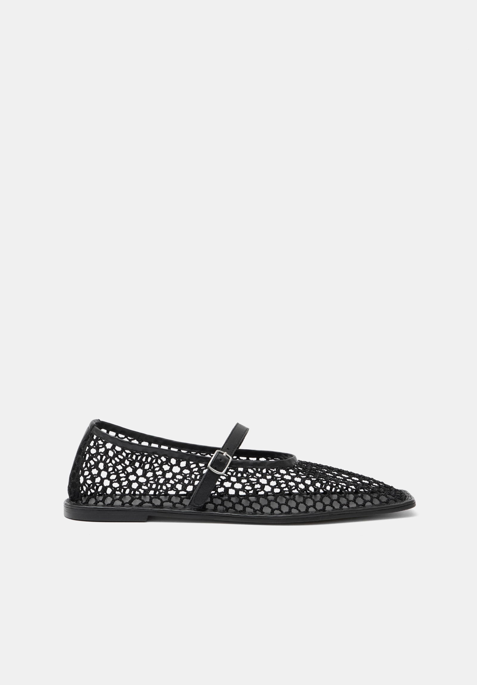 HUSH Mesh Mary Jane Ballerina Flats | endource