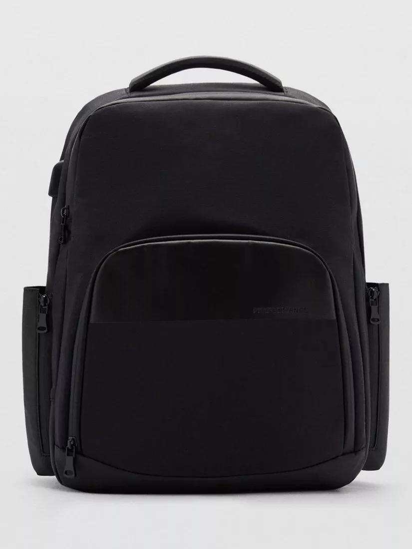 MANGO Moss Water Repellent Backpack in Black | endource