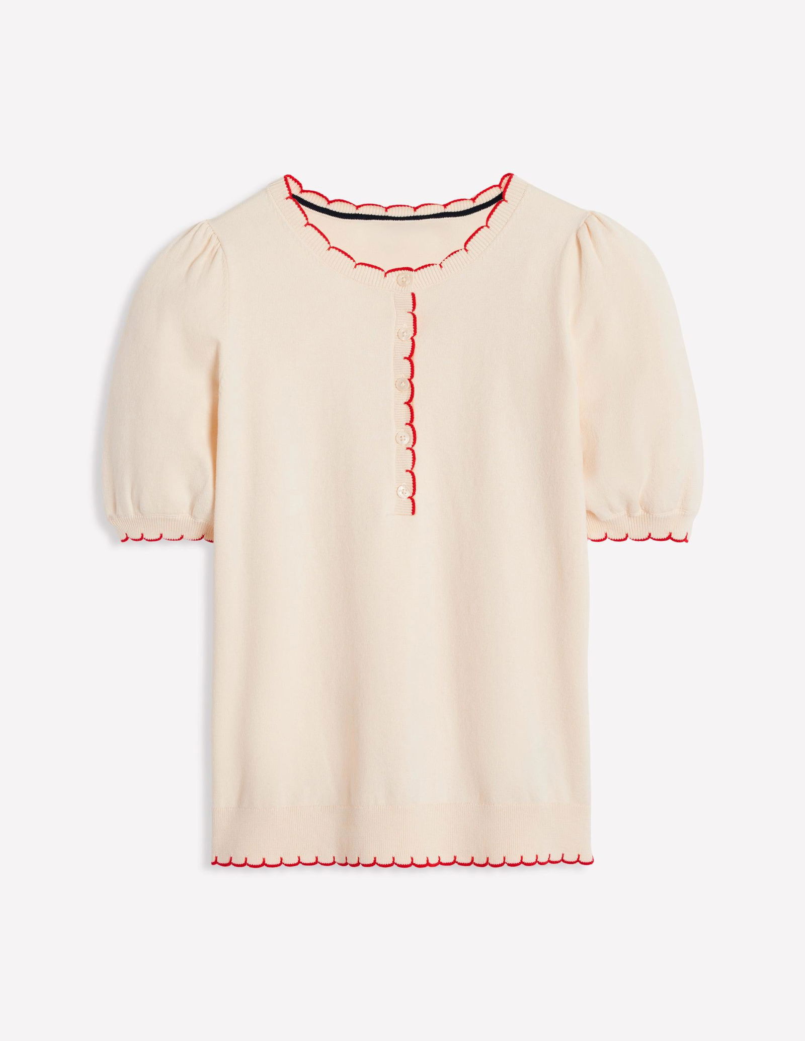 BODEN Pru Scallop Trim T-Shirt | endource