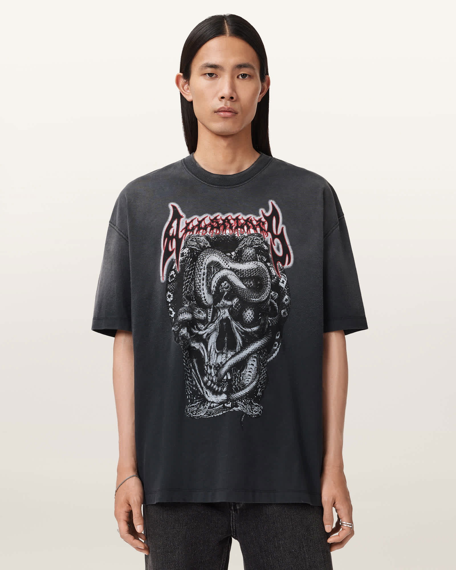 ALLSAINTS Constrict Oversized Graphic T-Shirt | endource