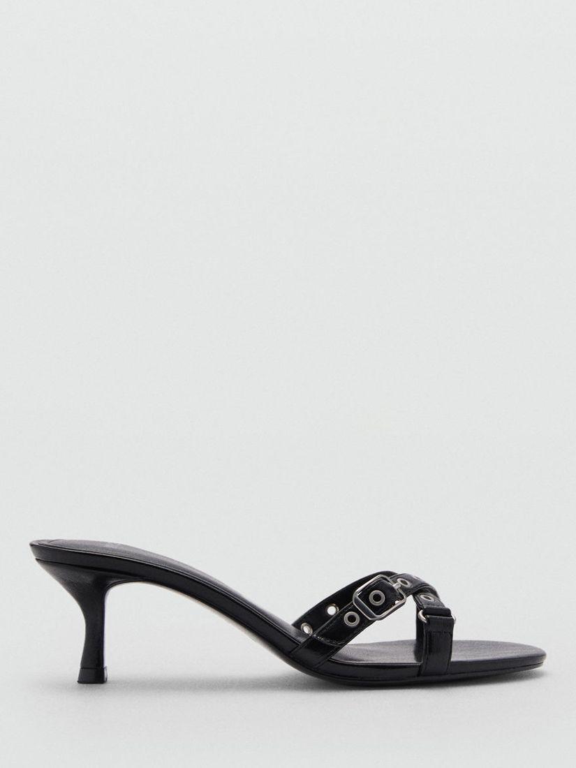 MANGO Tina Strappy Sandals in Black | Endource