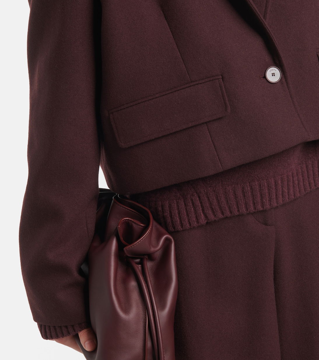 JOSEPH Cropped Single-breasted Wool Jacket | endource