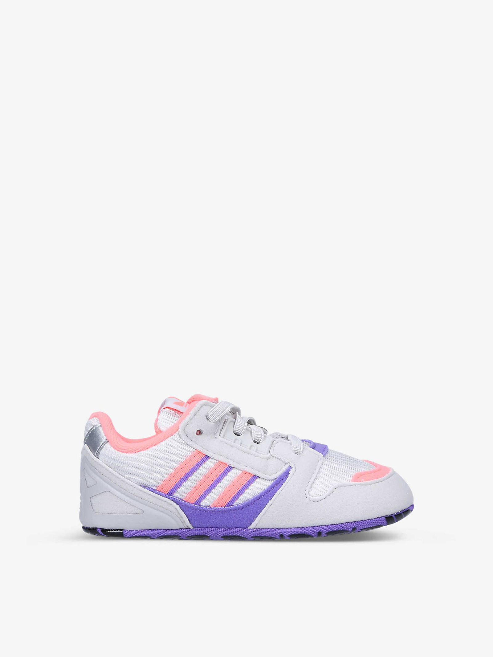 ADIDAS ZX 8000 Faux-Suede And Mesh Crib Shoes in GREY/M.CMB | Endource