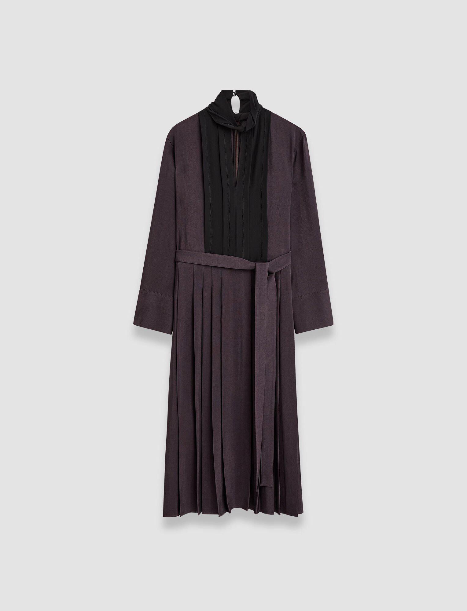 JOSEPH Duris Evening Silk Blend Dress in Aurora Purple | endource