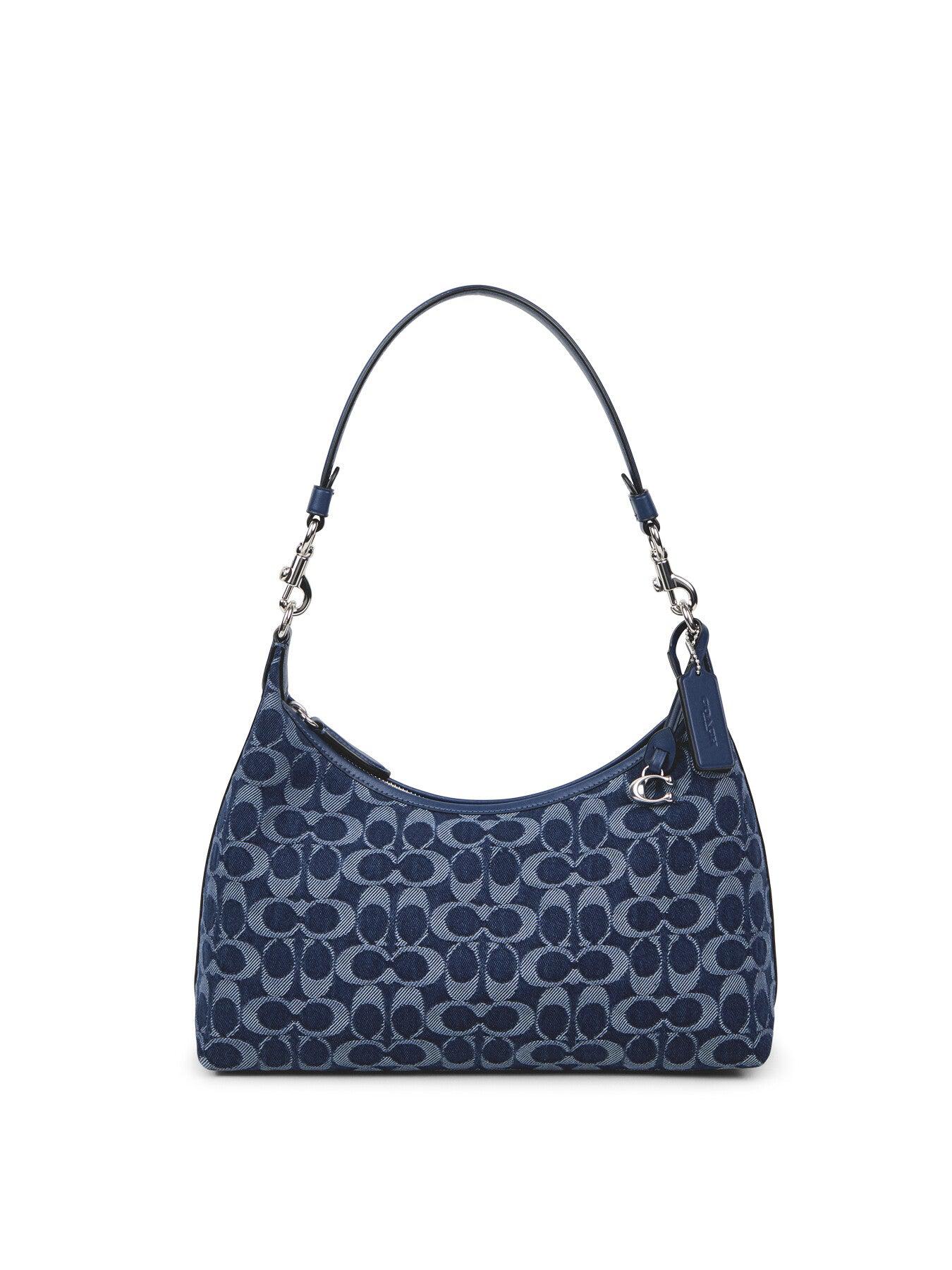 COACH Washed Denim Signature Juliet Shoulder Bag in lh/deep blue multi ...