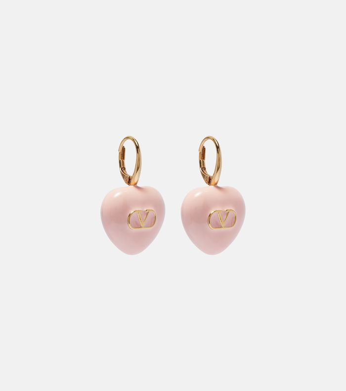 Valentino Cœur Royal VLogo Enamel Earrings | endource