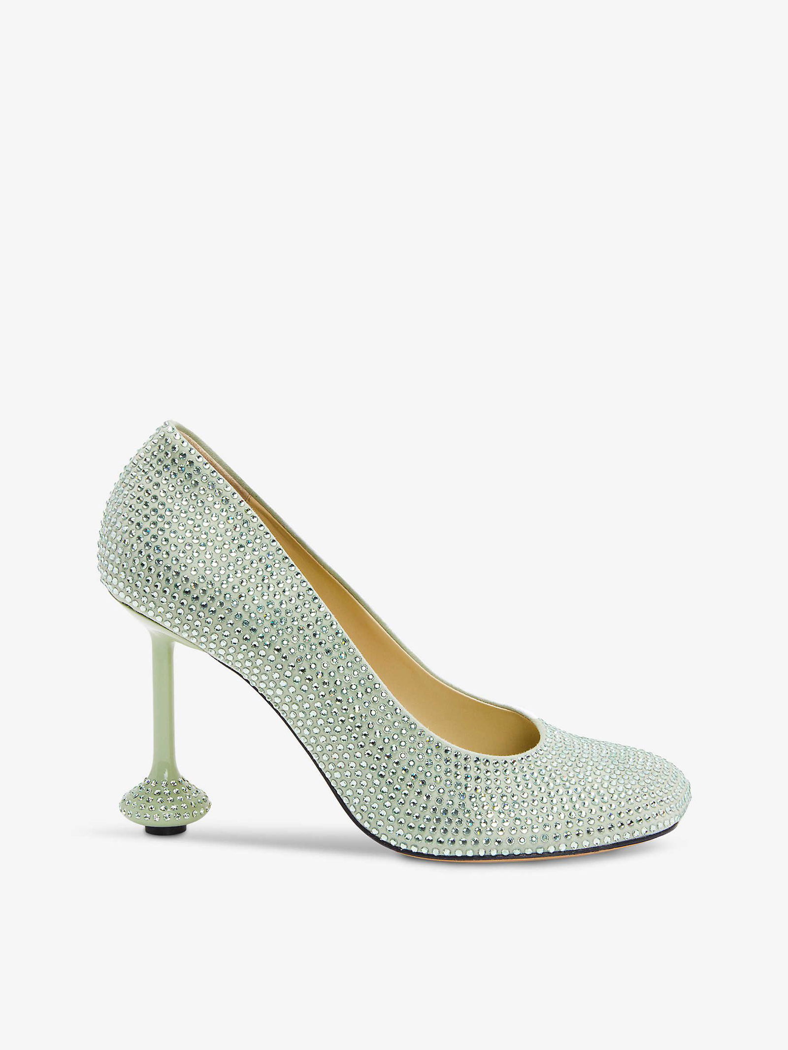 LOEWE Toy 90 Sculpted-Heel Crystal-Embellished Leather Pumps in ...