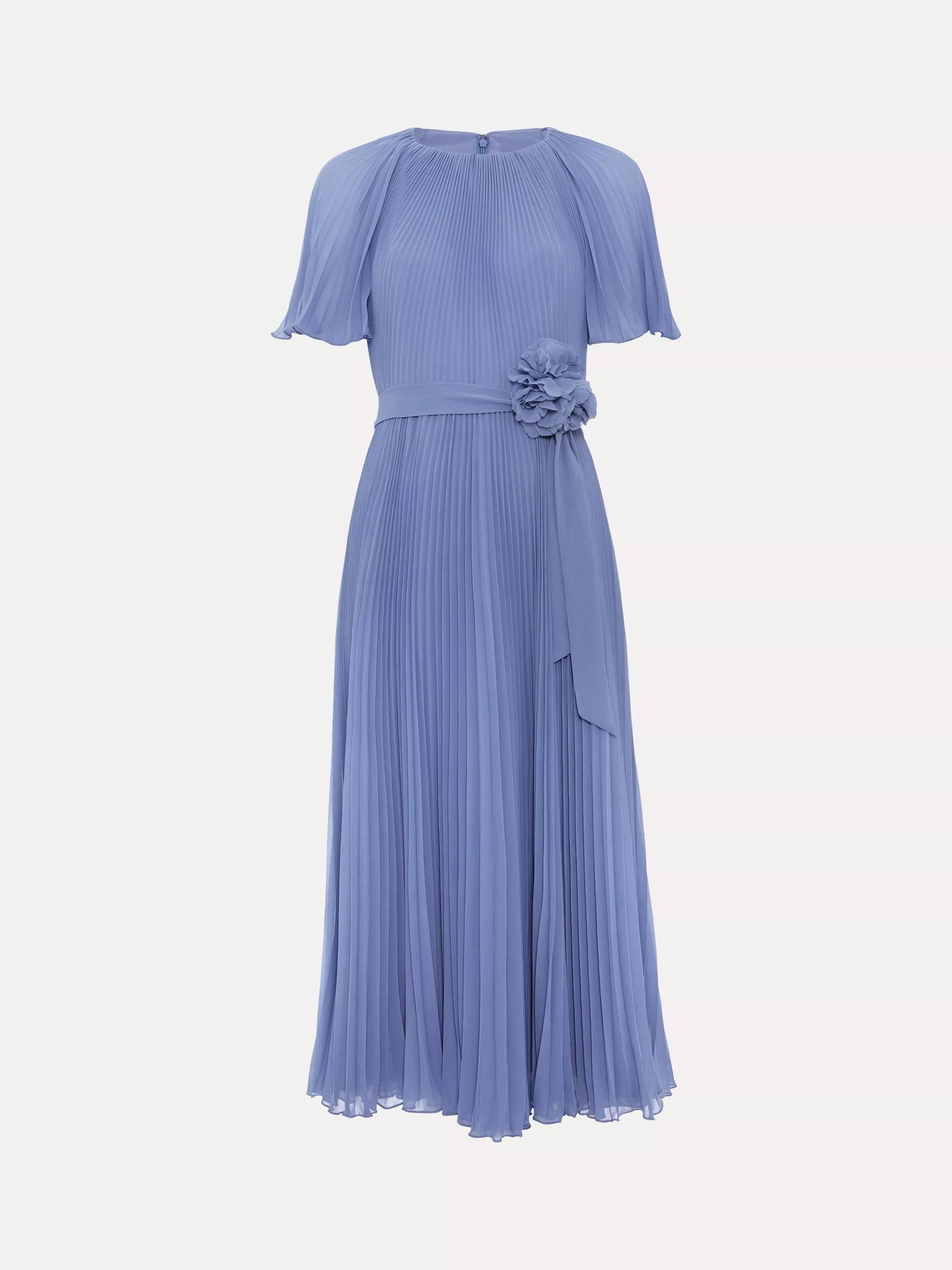 PHASE EIGHT Kathleen Pleat Dress in Pale Blue | endource